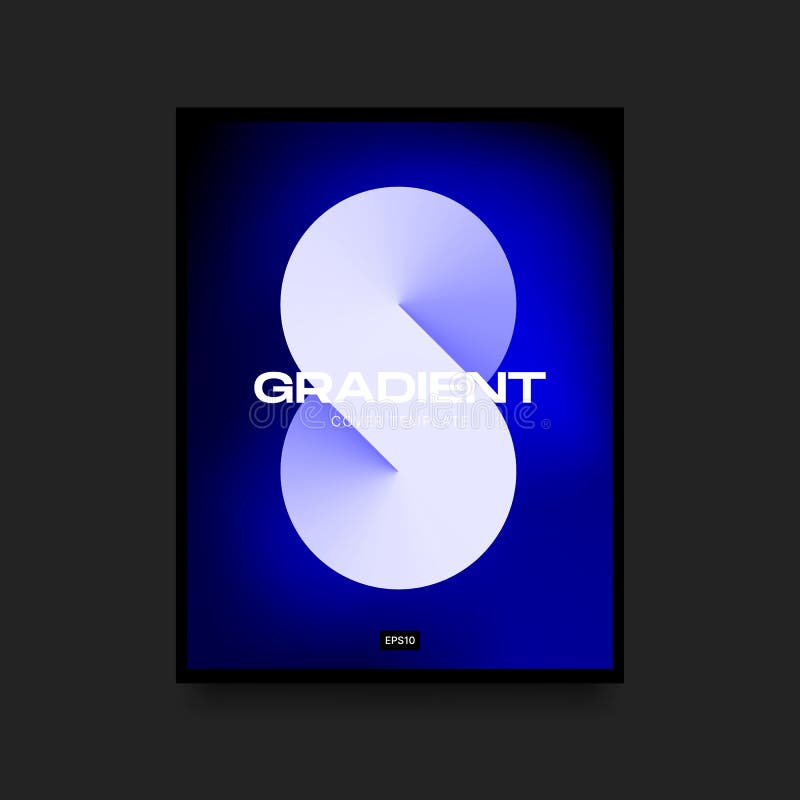 Bright Blue Vertical Cover. Gradient Template with Infinity Symbol ...