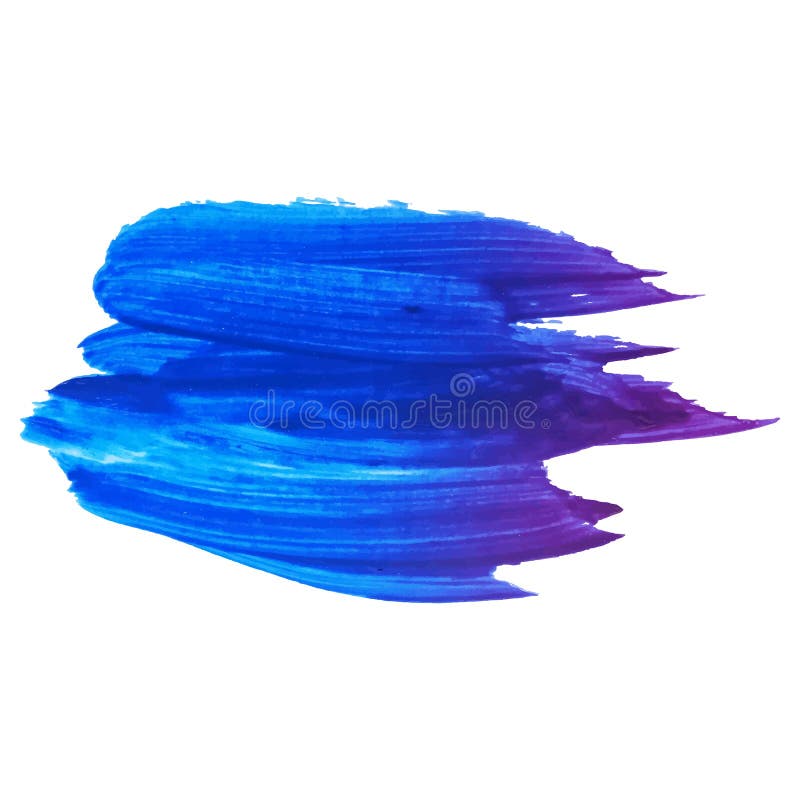 Bright Blue Violet Gradient Acrylic Brush Stroke. Stock Vector ...
