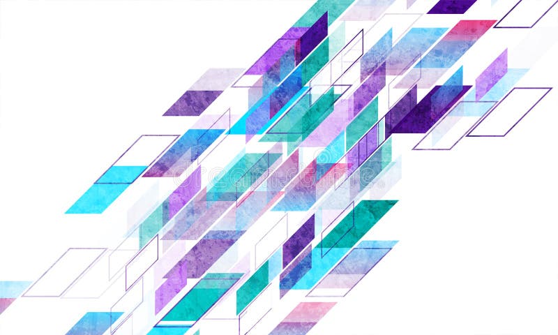 Bright Blue Violet Shapes Grunge Tech Geometric Abstract Background ...