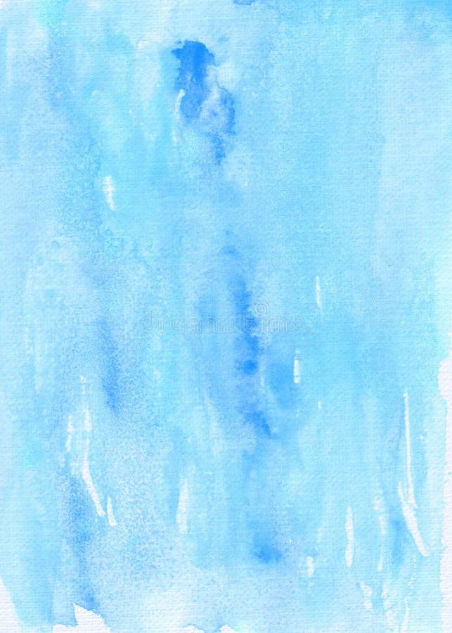 Bright Blue Watercolor on Canvas Background, Paint Texture Stock Image ...