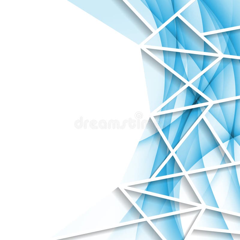 Bright Blue Wave Geometrical Abstract Background Stock Vector ...