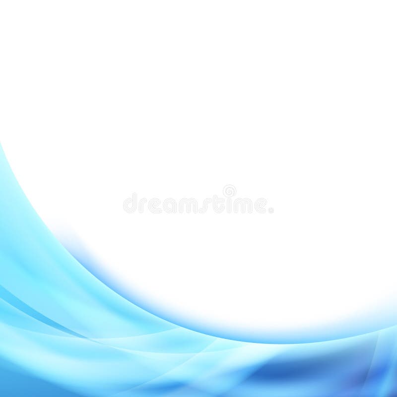 Bright Blue Wave Glowing Border Background Stock Vector - Illustration ...