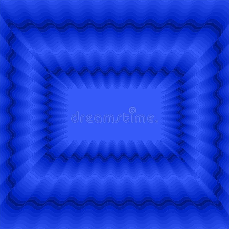Bright Blue Wavy Rectangular Background for Design.3d . Stock ...