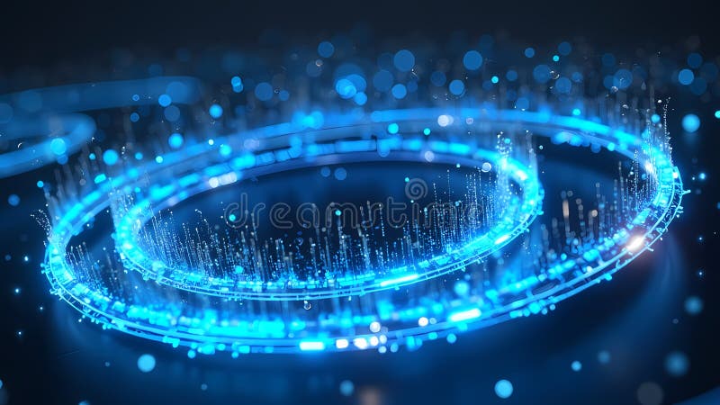 Bright Blue Whirlpool with Concentric Circle Patterns Stock Photo ...