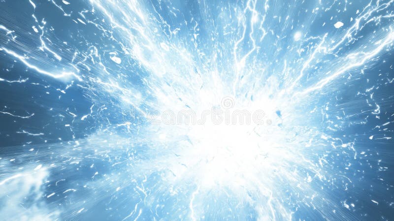 Bright Blue and White Energy Explosion Background Stock Illustration ...