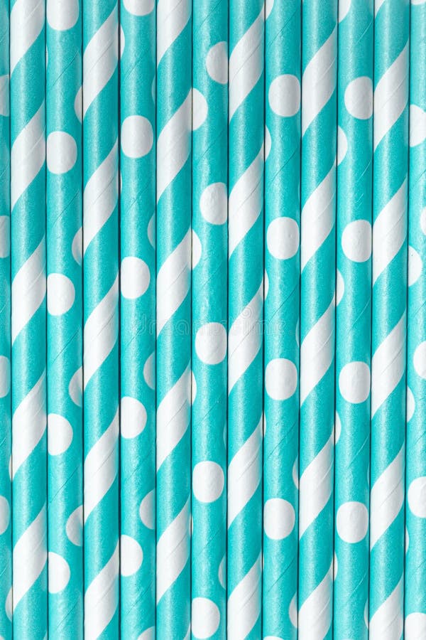 Bright Blue and White Paper Straw Stock Image - Image of abstract ...