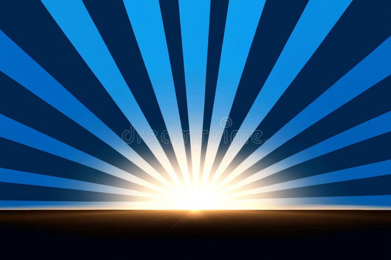 Bright Blue and White Rays Radiate from Central Point, Creating Vibrant ...