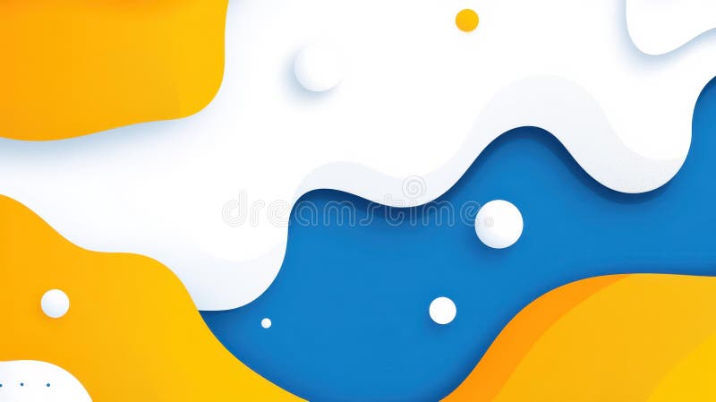 Bright Blue and Yellow Abstract Vector Background, Featuring Modern ...