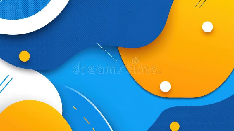Bright Blue and Yellow Abstract Vector Background, Featuring Modern ...