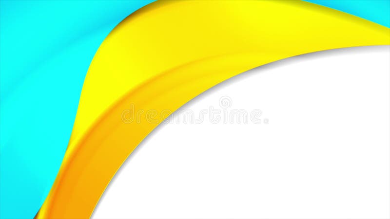 Bright Blue Yellow Smooth Waves Abstract Elegant Motion Background ...