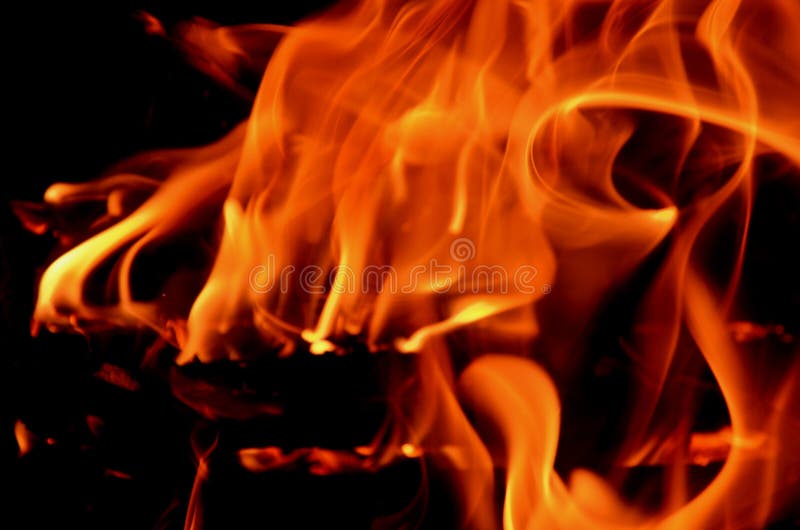Bright Blurred Flame of Fire As a Background. Stock Image - Image of ...