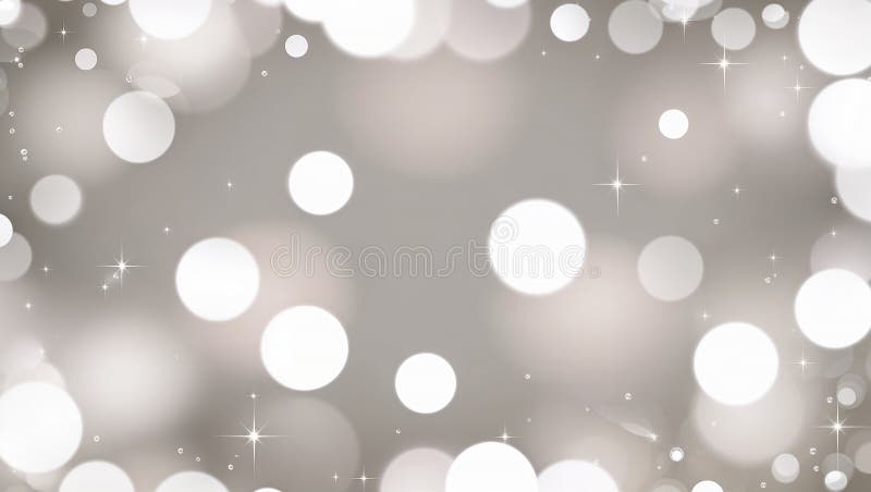 Bright Bokeh Lights on Grey Backdrop for a Serene Ambience Stock ...