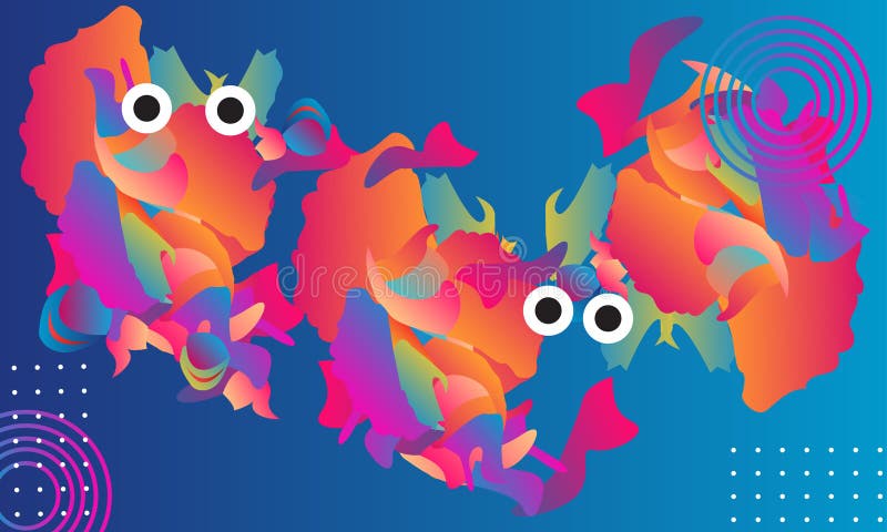Bright and Bold Eyes Colorful Abstract Background Wallpaper Vector ...