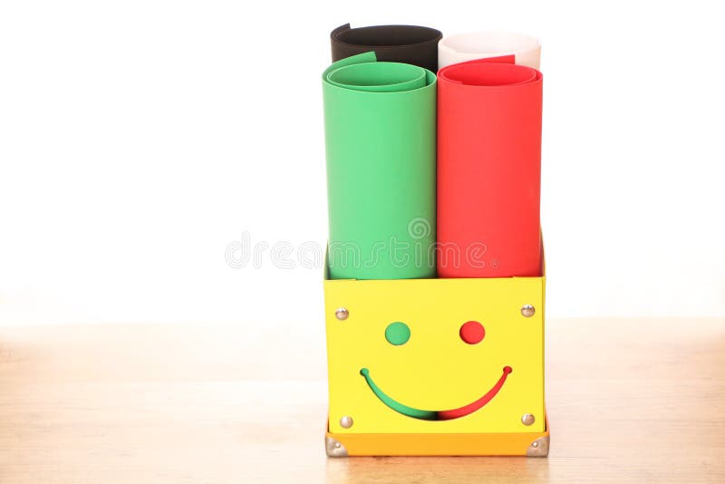 Bright Box for Documents on the Table in the Office Stock Photo - Image ...