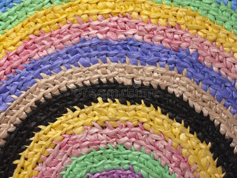 Multicolored braided rug stock image. Image of knitted - 101014059