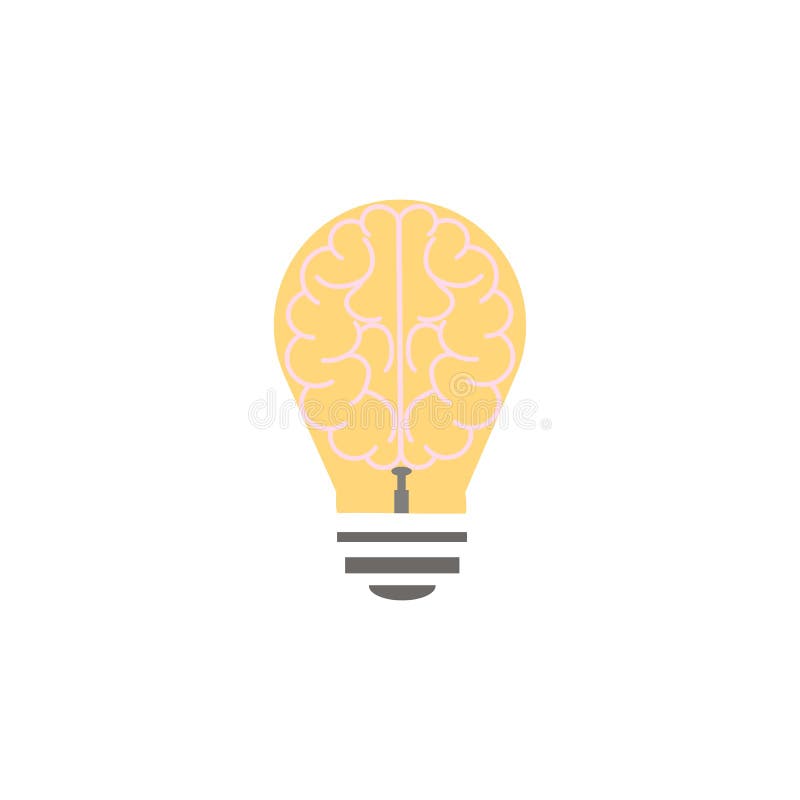 Bright Brain in the Book for Logo Design Illustration, Education Light ...