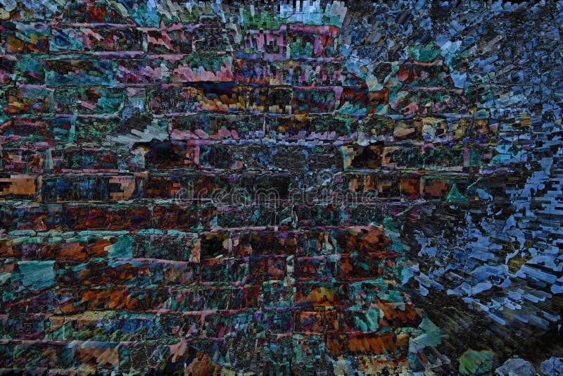 Bright Brick Wall Background in the Form of Abstraction. Stock ...