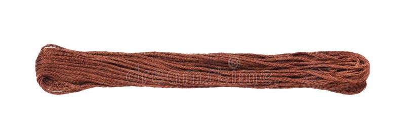 Bright Brown Embroidery Thread on White Background Stock Image - Image ...