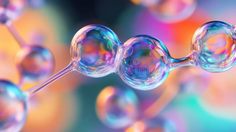 Bright Bubbles in Vivid Fluid Stock Illustration - Illustration of ...