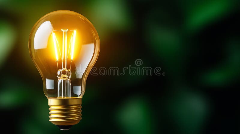 A Bright Bulb Radiates Light in the Darkness, Creating an Inviting ...