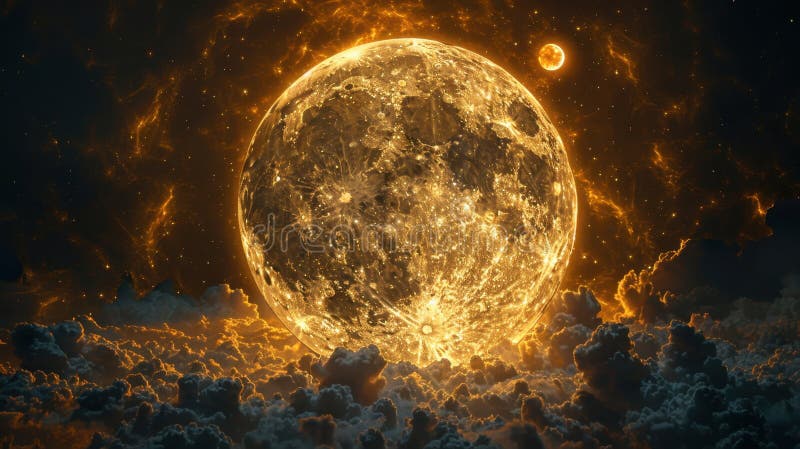 A Bright Burning Sun with Solar Activity in Space. Astrology Stock ...