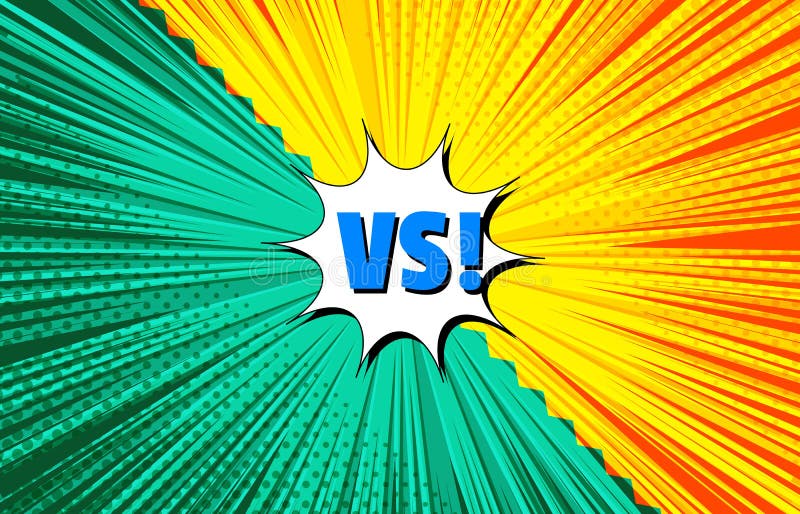 Bright Burst Comic Versus Concept Stock Vector - Illustration of dotted ...