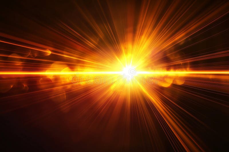Bright Burst of Light Radiating through Darkness, Creating Dynamic Rays ...