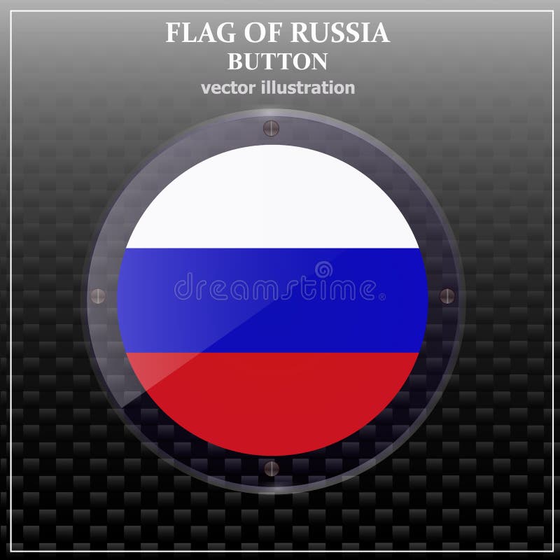 Bright Button with Flag of Russia. Happy Russia Day Banner. Vector ...