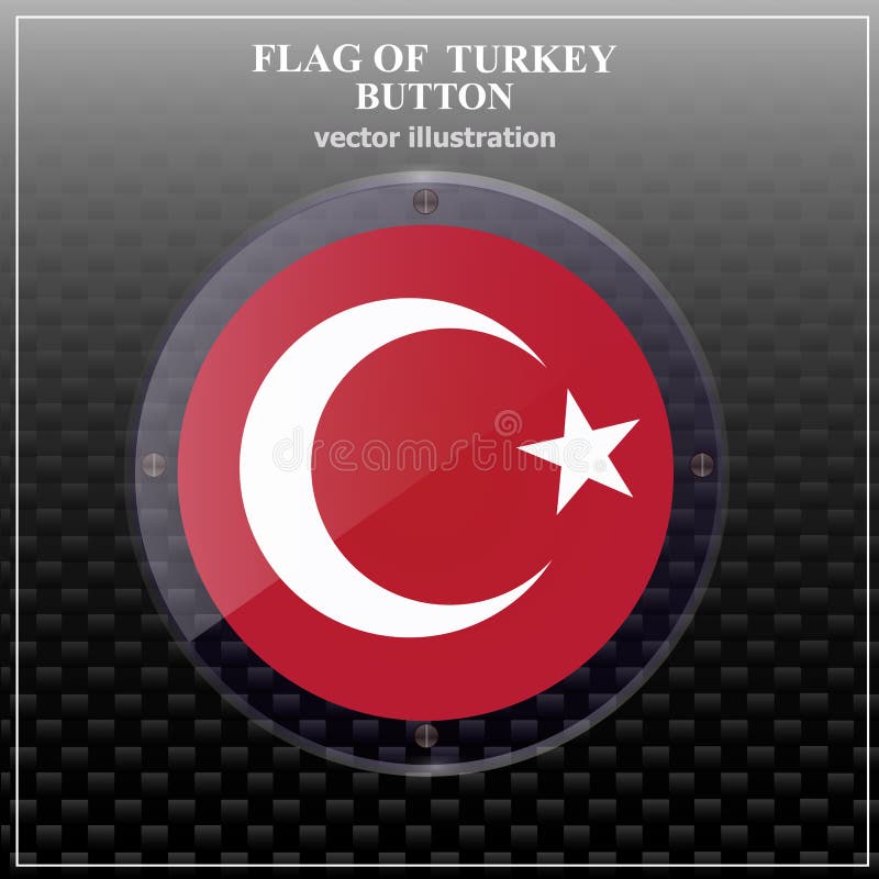 Bright Button with Flag of Turkey. Happy Turkey Day Banner. Stock ...
