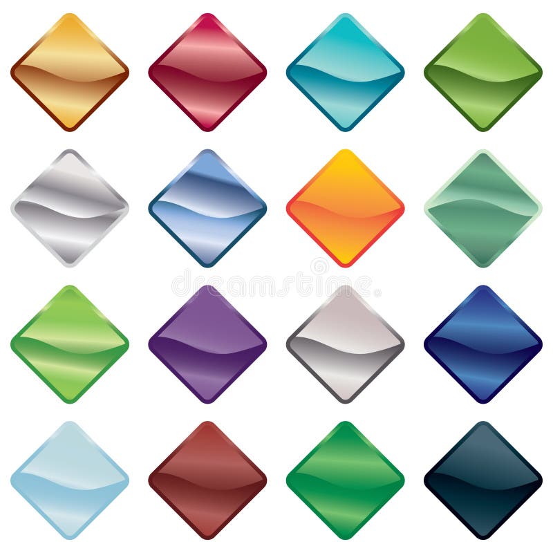 Triangle Buttons EPS stock vector. Illustration of glossy - 15592372