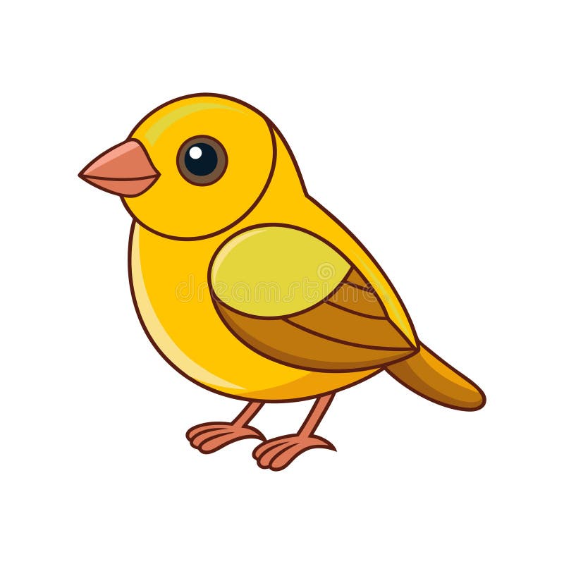 Bright Canary-Winged Finch Artwork Stock Illustration - Illustration of ...