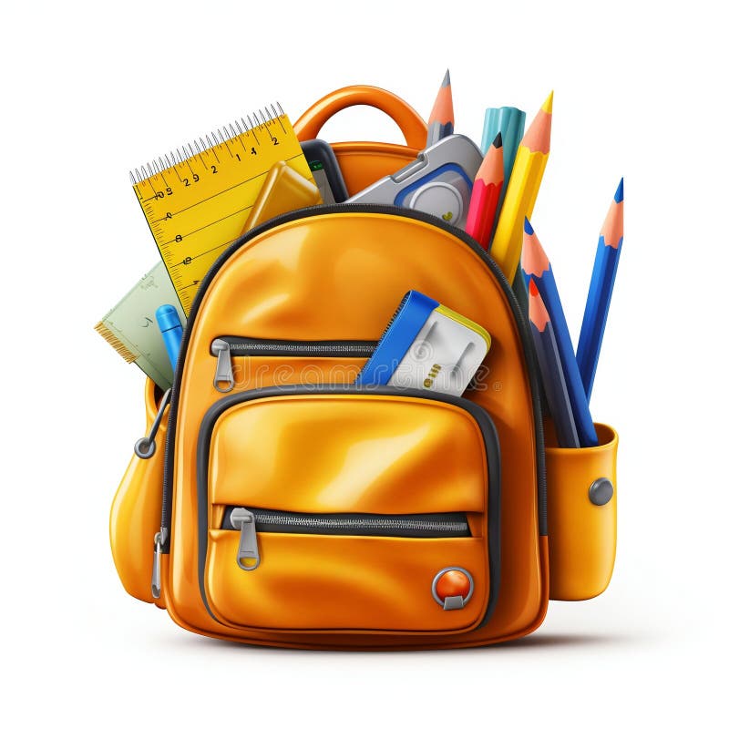 Bright Cartoon Back To School Theme. Generative Ai Stock Illustration ...