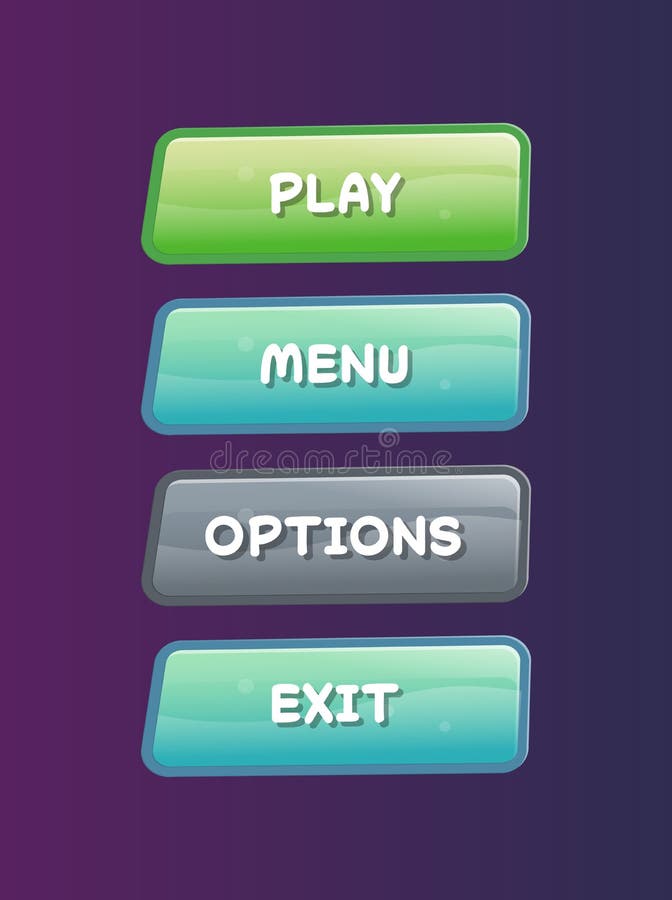 Cartoon Windows Options Isolated Set Stock Vector - Illustration of ...