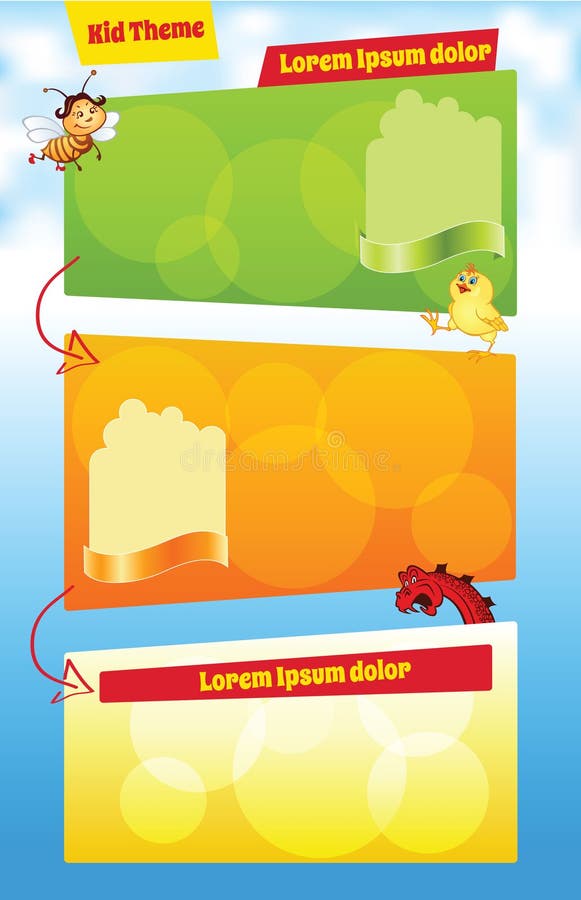 Bright Cartoon Kid Template Stock Vector - Illustration of character ...