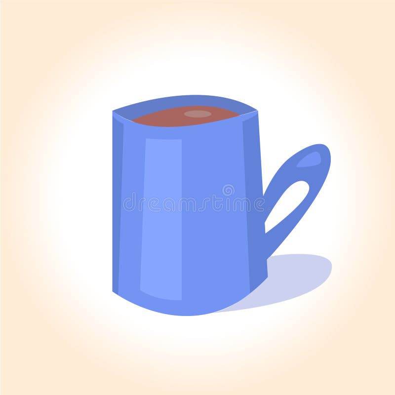 Bright cartoon mug stock vector. Illustration of aromatic - 92648185