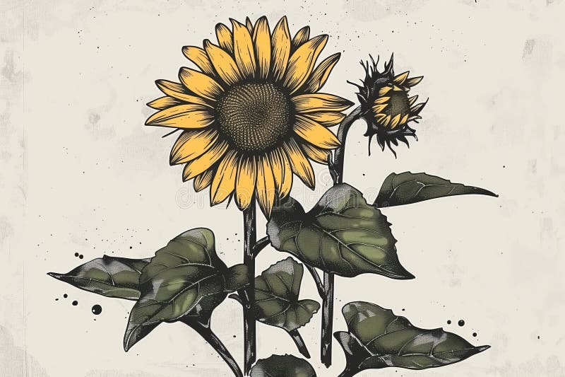 Bright and Cheerful Background Featuring Sunflowers Glowing in Warm ...