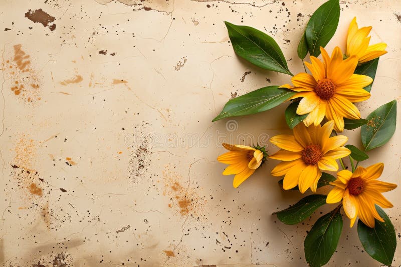 Bright and Cheerful Background Featuring Sunflowers Glowing in Warm ...