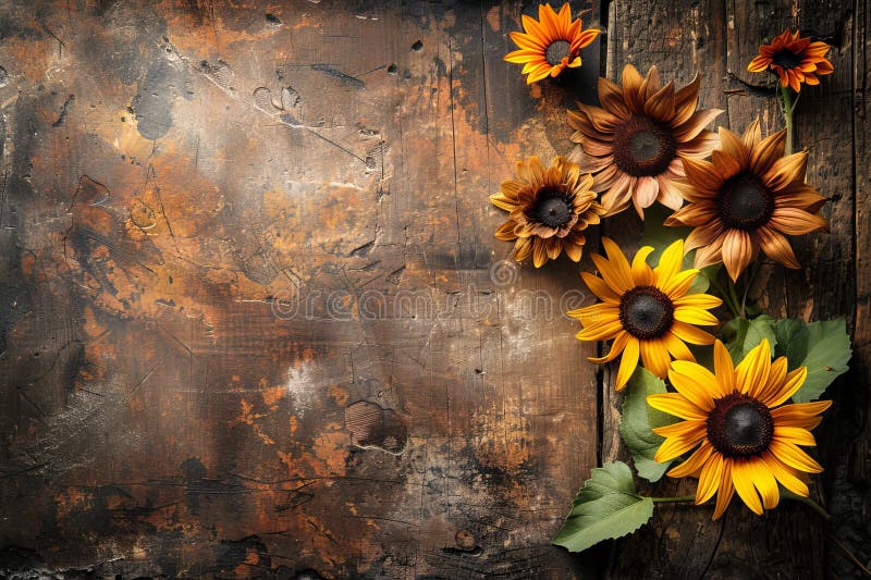 Bright and Cheerful Background Featuring Sunflowers Glowing in Warm ...