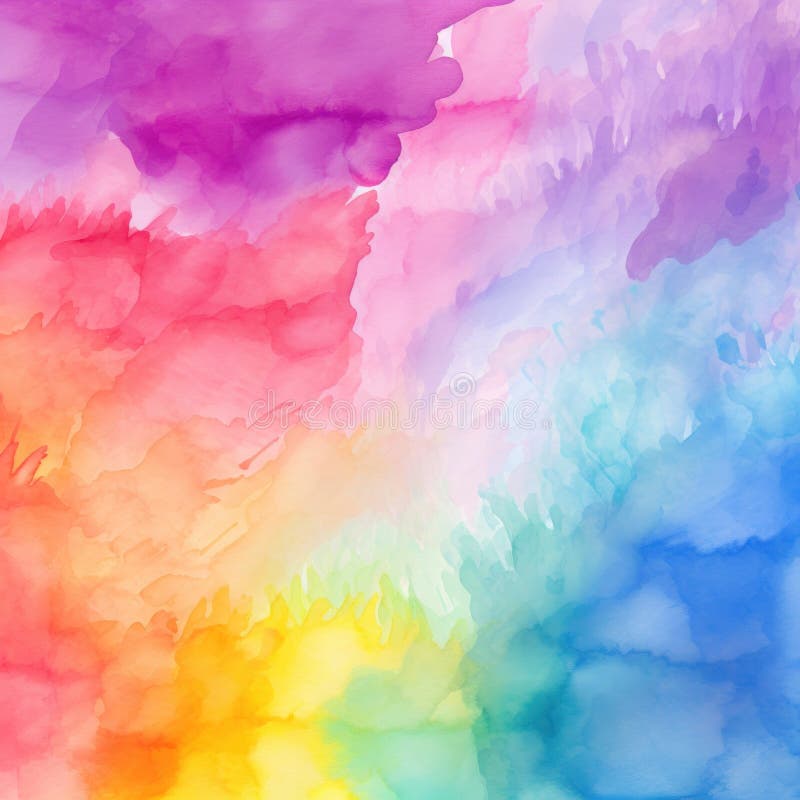 A Bright and Cheerful Background with a Rainbow of Watercolor Tones ...