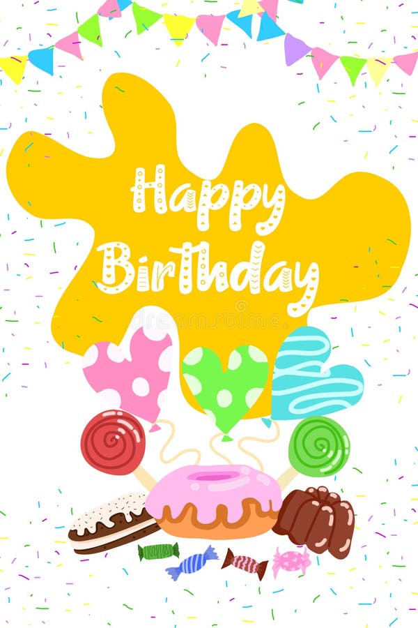 Bright and Cheerful Birthday Party Invitation with Colorful Elements ...