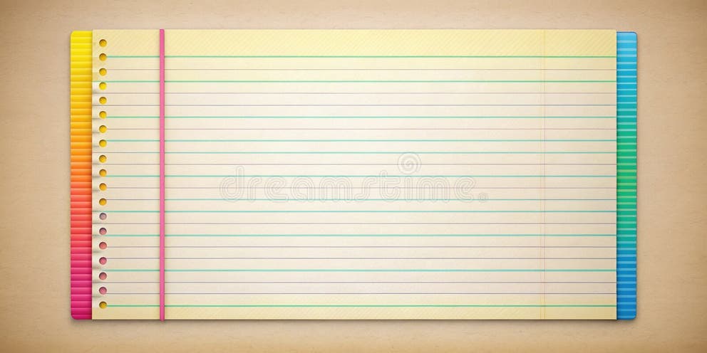 Bright Cheerful Lined Notebook Paper Background a Versatile Blank Paper ...