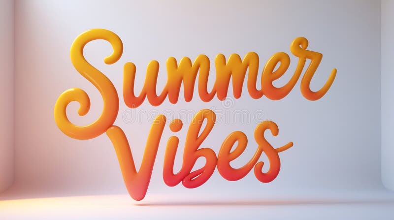 Bright and Cheerful Typography Showcasing Summer Vibes in a Modern ...