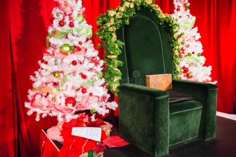 Bright cheery santa seat stock photo. Image of merry - 36003820