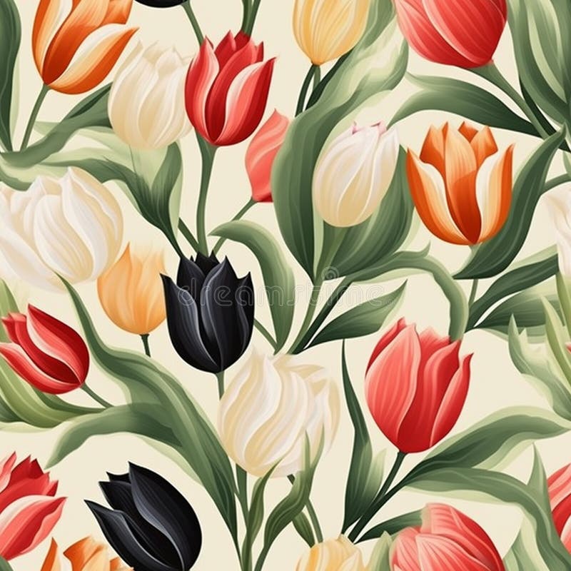 Bright and Cheery Seamless Design Stock Illustration - Illustration of ...