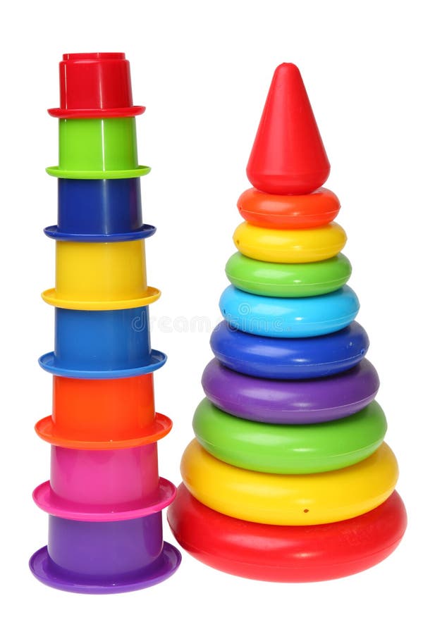 Children Toy, Plastic Stacking Ring Stock Image - Image of game ...