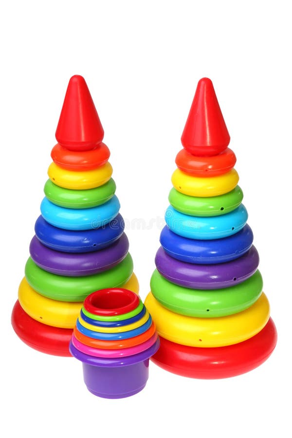 Children Toy, Plastic Stacking Ring Stock Image - Image of game ...