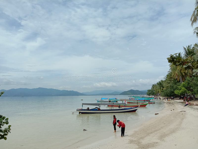 A Bright and Chill Beach at Lampung, Indonesia Editorial Stock Photo ...