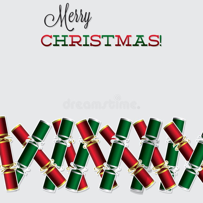 Bright Christmas Cracker Card Stock Vector - Illustration of nostalgic ...