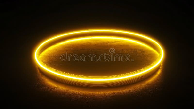 Bright Circular Light Glow on a Dark Surface Creating an Atmospheric ...