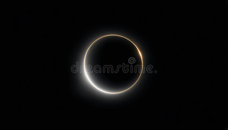 Bright Circular Shape on Dark Background with Faint Halo Patterns Stock ...